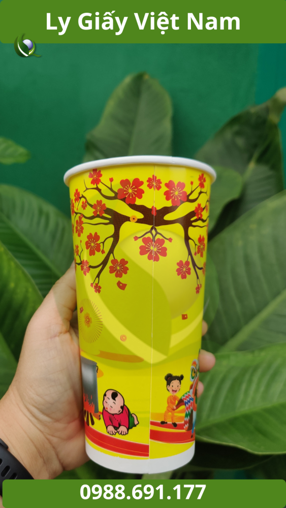 Tet Printed Paper Cups for Coffee & Milk Tea - LyGiayvietnam.vn