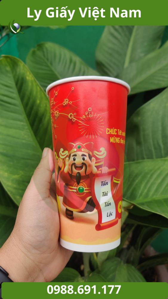 Tet Printed Paper Cups for Coffee & Milk Tea - LyGiayvietnam.vn